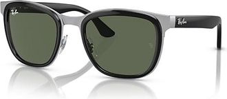 Ray-Ban Clyde Sonnenbrillen Schwarz Fassung Gr&uuml;n Glas 53-22