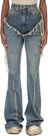 Rick Owens Femme, Jeans, Bleu, Taille: 42 FR Cargo Denim Jeans