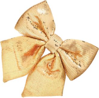 Cabilock Glitzer Weihnachtsschleife aus Langlebigem PVC mit Aufhängeschlaufe Funkelndes Dekoband für Weihnachtsbaum Geschenkverpackung und Festliche DIY Bastel