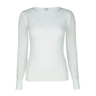 Elisabetta Franchi Femme, Pulls, Beige, Taille: 38 FR Maglia Tricot