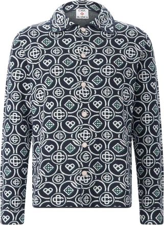 Casablanca Homme, Pulls, Bleu, Taille: 2XL Chemise en maille &agrave; manches longues