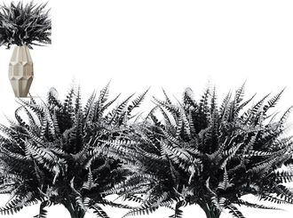 Generico Fernos Faux Boston K&uuml;nstliche Pflanzen, 2 St&uuml;ck, k&uuml;nstlicher Farnstrauch, dekorativ, f&uuml;r Innen- und Au&szlig;enbereich, realistisches Gr&uuml;n, Dekoration f&uuml;r Z