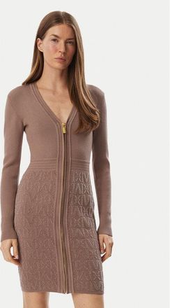 Guess Strickkleid G6BK09 Z1547 Dunkelbeige Regular Fit