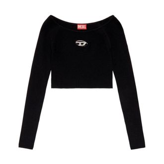 Diesel M-Vera-LS Long Sleeve Top - - Tops - Damen - Schwarzk - L