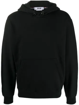 Msgm hoodie à logo brodé - Noir
