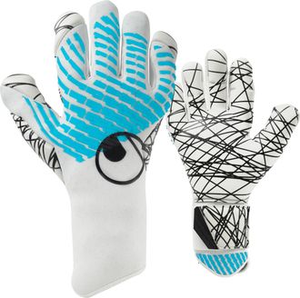 Uhlsport Fußball Torwarthandschuhe Fangmaschine Cybertec - Ultragrip SC, weiß/cyberblau/schwarz, 9