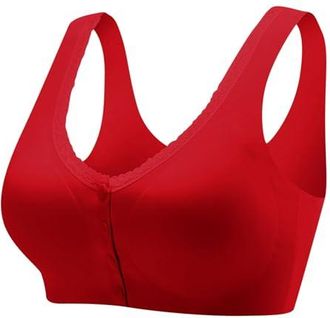 Generic Soutien-gorge confortable et r&eacute;glable sans armatures pour femme 2026, Rouge, XXL