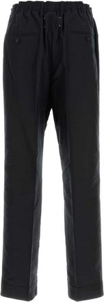 Maison Margiela Darkblue Exterior: Cotton Nylon Silk Pantaloni Trousers