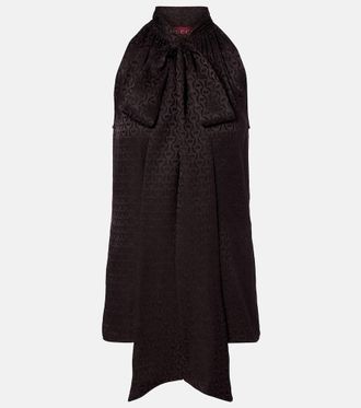 Gucci Top Horsebit en jacquard de soie