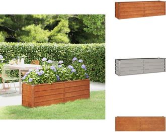 vidaXL Vidaxl - Lit sur&eacute;lev&eacute; de jardin rouill&eacute; 160x40x45 cm acier corten - Jardiniere Exterieur - Pot De Fleurs Ext&eacute;rieur - Bac Acier Corten - Plante