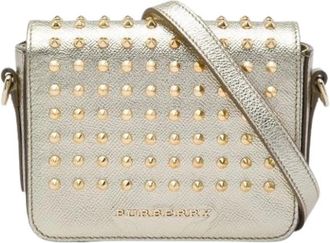 Burberry Pre-owned Studded Metallic Leather Crossbody Bag - - Pre-owned - Damen - Beige - ONE SIZE