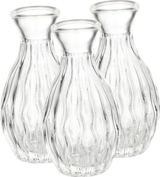 SOLUSTRE 3 St&uuml;ck Teiliges Glas diffusor flaschenset mit Breiter &Ouml;ffnung Nachf&uuml;llbare Aromatherapie Flaschen f&uuml;r Duft&ouml;le Transparente Dekorative Gef&auml;&szlig;e f&uuml;r Raum