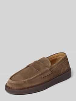 La Martina Loafer aus echtem Leder in Velours-Optik