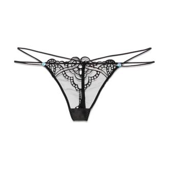 Agent Provocateur Femme, Sous-v&ecirc;tements, Noir, Taille: 42 FR Seren Thong