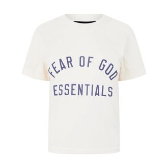 Fear of God Essentials Tri-Blend Crewneck Logo T-Shirt - - Tops - Damen - Wei&szlig; - S