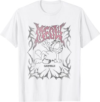 Garfield Metail Meow Cybersigil Frame Y2K Cat Cartoon T-Shirt