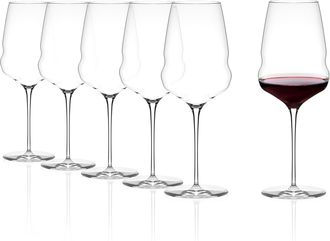 Stölzle Rotweingläser Cocoon 6er-Set 610ml - Hochwertige Weingläser ideal für Rotwein - Extravaganter Rotweinkelch aus Kristallglas für maximale Aromaentfaltu