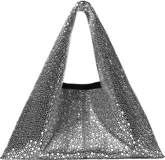 twentyfour Femme, Sacs, Noir, Taille: ONE Size Borsa pattern a specchi Manici 49x44 49x44