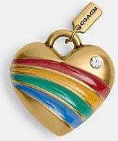 Coach Rainbow Heart Schn&uuml;rsenkelanh&auml;nger