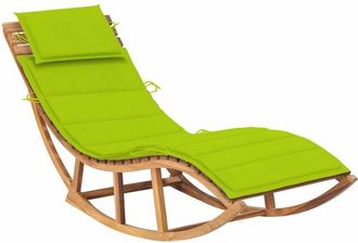 vidaXL Schaukelliege mit Auflage Massivholz Teak vidaXL567346