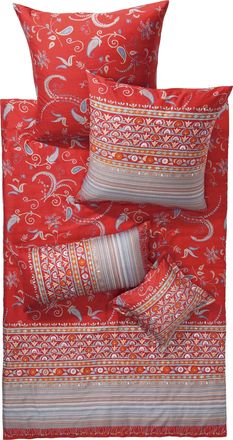 Bassetti Kissenbezug Lilith Feinsatin rot Größe 40x80 cm