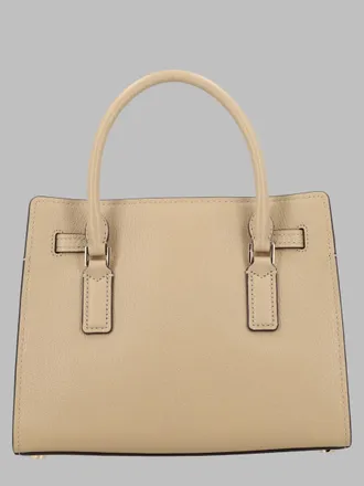 Michael Michael Kors Womens Leather Handbag Hamilton Beige Handbags Hand Bags