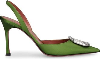 Amina Muaddi Femme, Chaussures, Vert, Taille: 36 EU Heels