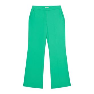 Oltre Weite Hose aus flie&szlig;endem Stoff - - Trousers - Damen - Gr&uuml;n - XL