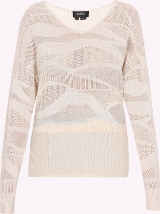 Usha Pullover Frauen cremefarben