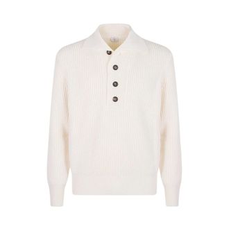 Eleventy Strick-Polo - - Tops - Herren - Wei&szlig; - M