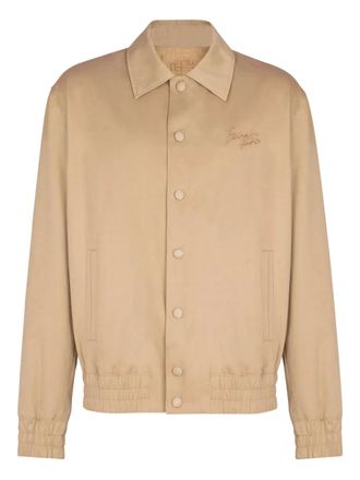 Balmain Bomberjacke aus Canvas - Nude