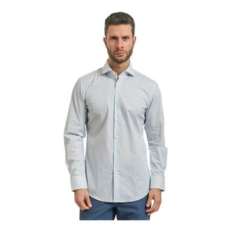 HUGO BOSS Homme, Chemises, Bleu, Taille: 2XL Hank Shirt with Micro Pattern