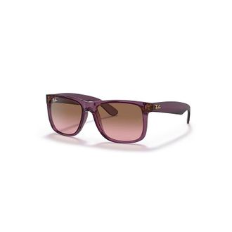 Ray-Ban Justin Classic Sonnenbrillen Violett Transparent Fassung Braun Glas 51-16
