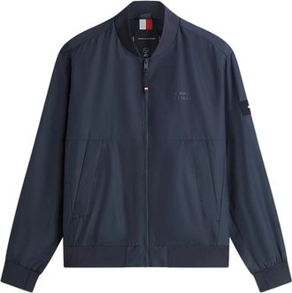 Tommy Hilfiger Homme, Vestes, Bleu, Taille: XL Blouson aviateur r&eacute;sistant &agrave; leau avec logo ton sur ton