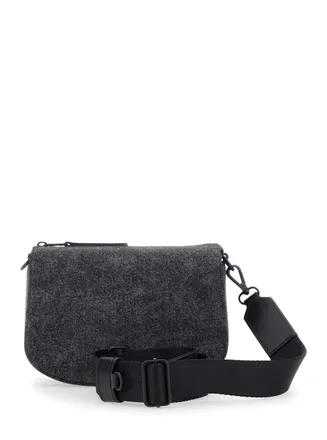 Diesel Mens Crossbody Bag 1dr Black Cotton Shoulder