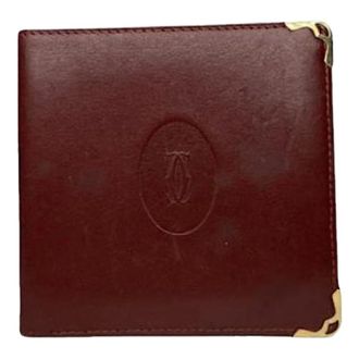 Cartier Portefeuille en cuir vintage Pre-owned - Femme - Pre-owned - Rouge - Taille: ONE Size