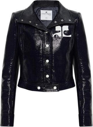 Courr&egrave;ges Femme, Vestes, Bleu, Taille: 36 FR Vinyl Jacket Reissue