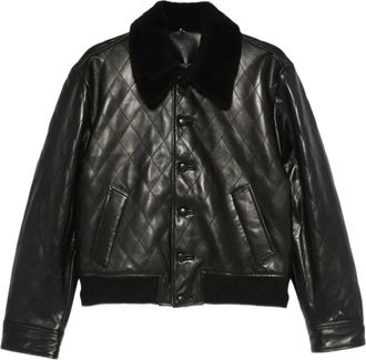 Ernest W. Baker Homme, Vestes, Noir, Taille: 2XL Blouson aviateur matelass&eacute; en cuir