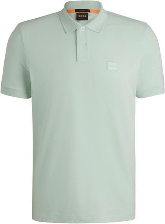 HUGO BOSS Piqu&eacute;-Poloshirt mit Stretch und Label-Aufn&auml;her in