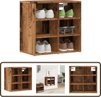 vidaXL Schuhschrank Altholz-Optik 52x30x50 cm - Vidaxl