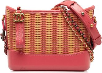 Chanel Hobo Bags - Small Rattan Gabrielle Crossbody - Gr. unisize - in Gold - f&uuml;r Damen