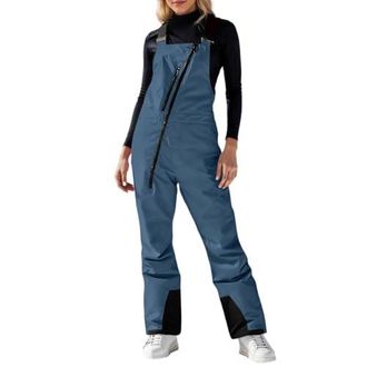 Generic Pantalon de Ski pour Femme - Coupe-Vent - Respirant - Fonctionnel - avec Bretelles - Baggy - Jupe Pare-Neige - Pantalon de Snowboard - Pantalon de Ski