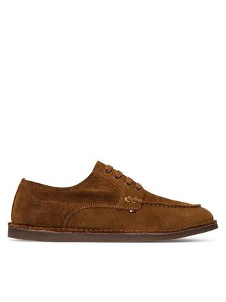 Tommy Hilfiger Halbschuhe Stitchdown Suede Derby FM0FM05841 Braun