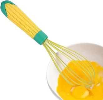 Generico Fouet de cuisine pour m&eacute;langer, fouet &agrave; oeufs en silicone r&eacute;sistant &agrave; la chaleur, batteur &agrave; poign&eacute;e pour ustensiles de cuisine antiadh&eacute;sifs, sans dang