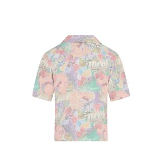Martine Rose Fruit-Print Camp Collar Shirt - Purple
