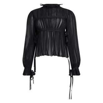 Alberta Ferretti Femme, Blouses et Chemises, Noir, Taille: 38 FR Blouse courte