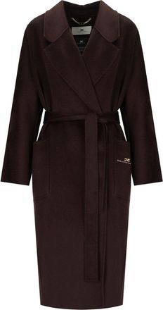 Elisabetta Franchi MANTEAU AVEC CEINTURE MARRON ELISABETTA FRANCHI