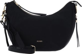 Picard JAVA Damen Umhängetasche - Echtes Leder, weiche Haptik, Reißverschluss, Anhänger, vielseitig, Schwarz, 28x10x21 cm, 121015K001