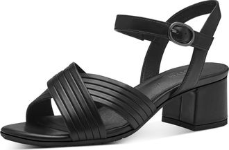 Jana Damen Sandalen mit Absatz Festlich Vegan, Schwarz (Black Uni), 37 EU