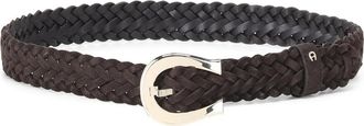 Aigner Aigner G&uuml;rtel - Geflochtener G&uuml;rtel aus Veloursleder - Gr. 80 - in Braun - f&uuml;r Damen